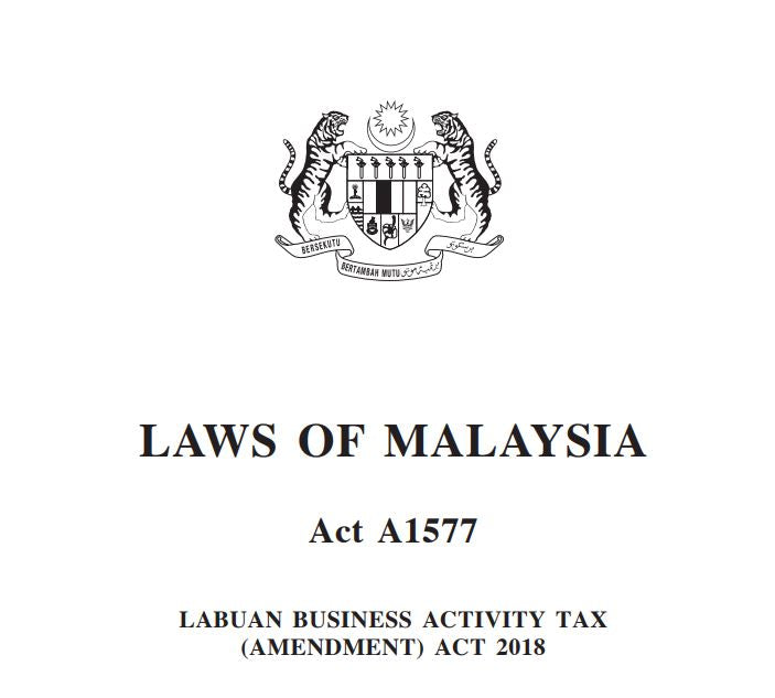 LABUAN BUSINESS ACTIVITY TAX (AMENDMENT) ACT 2018 (A1577) – PNMB2U